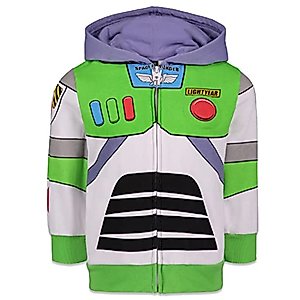 Disney Pixar Toy Story Buzz Lightyear Toddler Boys Fleece Zip Up Hoodie Green 3T