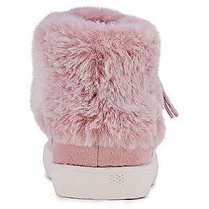 LONDON FOG Girls Toddler Bell Yard Fashion Boot Fur Lined Warm Winter Boots rose 9