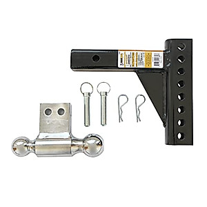 MaxxHaul 70380 Black/Chrome Adjust Dual Ball Mount