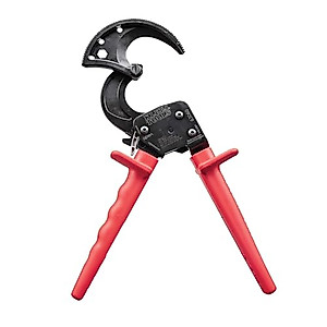 Klein Tools 63060 Cable Cutters, Ratcheting Heavy Duty Cutters for Up to 750 MCM, Great for Cable Preparation
