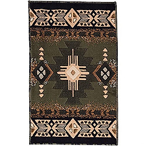 YHSF South West Native American Area Rug C318 (Sage Green, 2 Feet x 3 Feet 4 Inches)