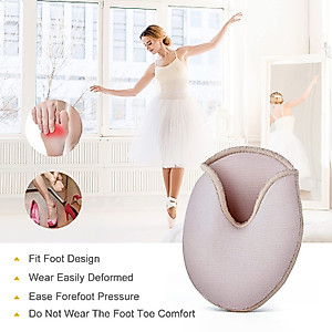 Povihome Toe Pouches Pads to Protect Toe, Gel Toe Cover for Women's 5-7 for Heel, Ballet, Point Shoes - 1 Pairs