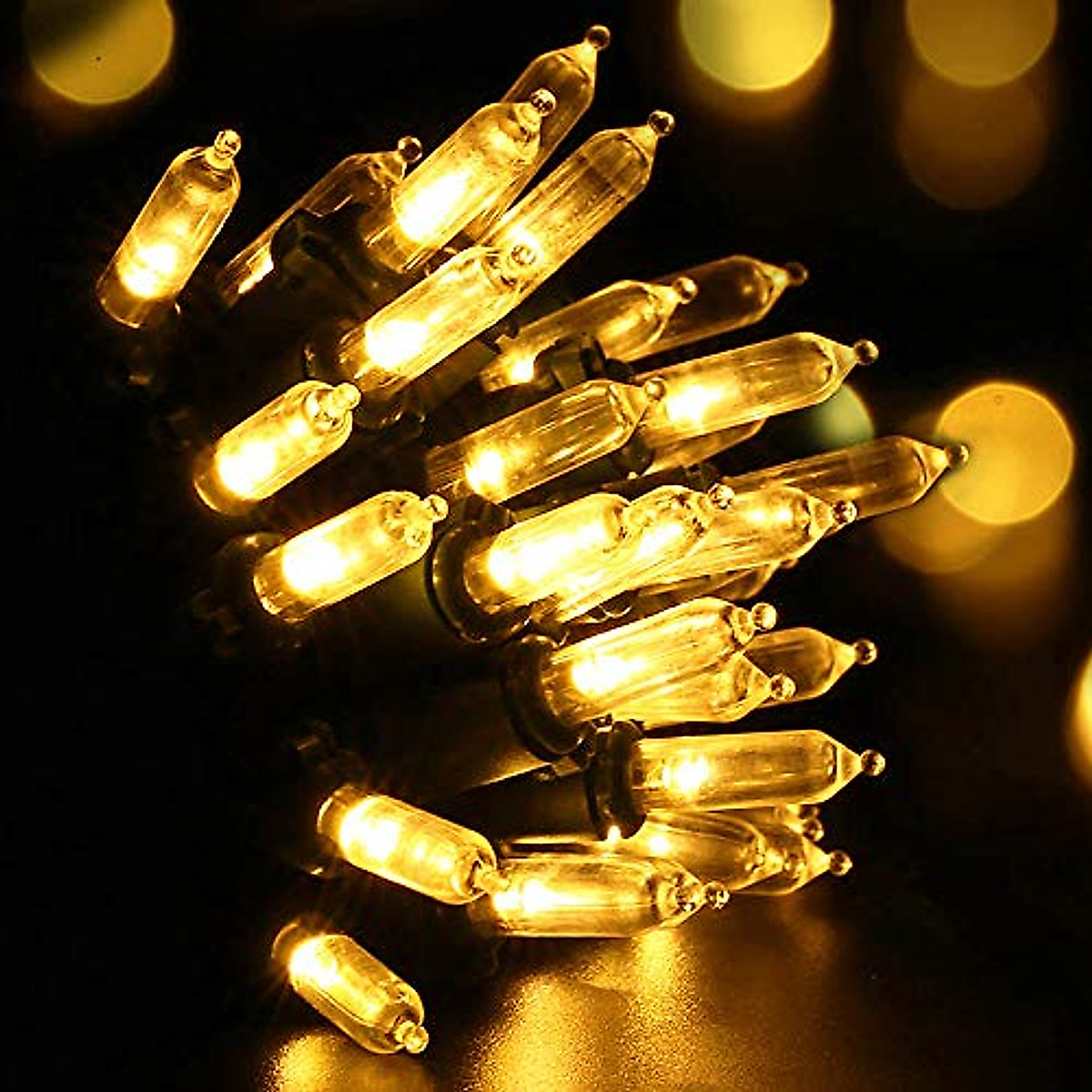 RECESKY Christmas String Lights with Built-in Timer - 50 LED 19ft Fairy Battery Operated Mini String Light for Outdoor Indoor Garden Party Home Wreath Xmas Decor Christmas Tree Decoration Warm White