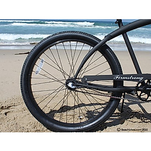 Firmstrong Bruiser Man 3-Speed Beach Cruiser Bicycle, 26-Inch, Matte Black,15154