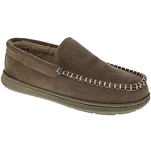 Dockers Men's Douglas Ultra-Light Moccasin Premium Slippers, Taupe, 11