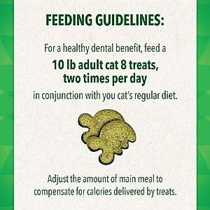 FELINE GREENIES Adult Natural Dental Care Cat Treats, Savory Salmon Flavor, 2.1 oz. Pouch
