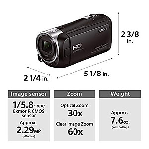 Sony - HDRCX405 HD Video Recording Handycam Camcorder (black)