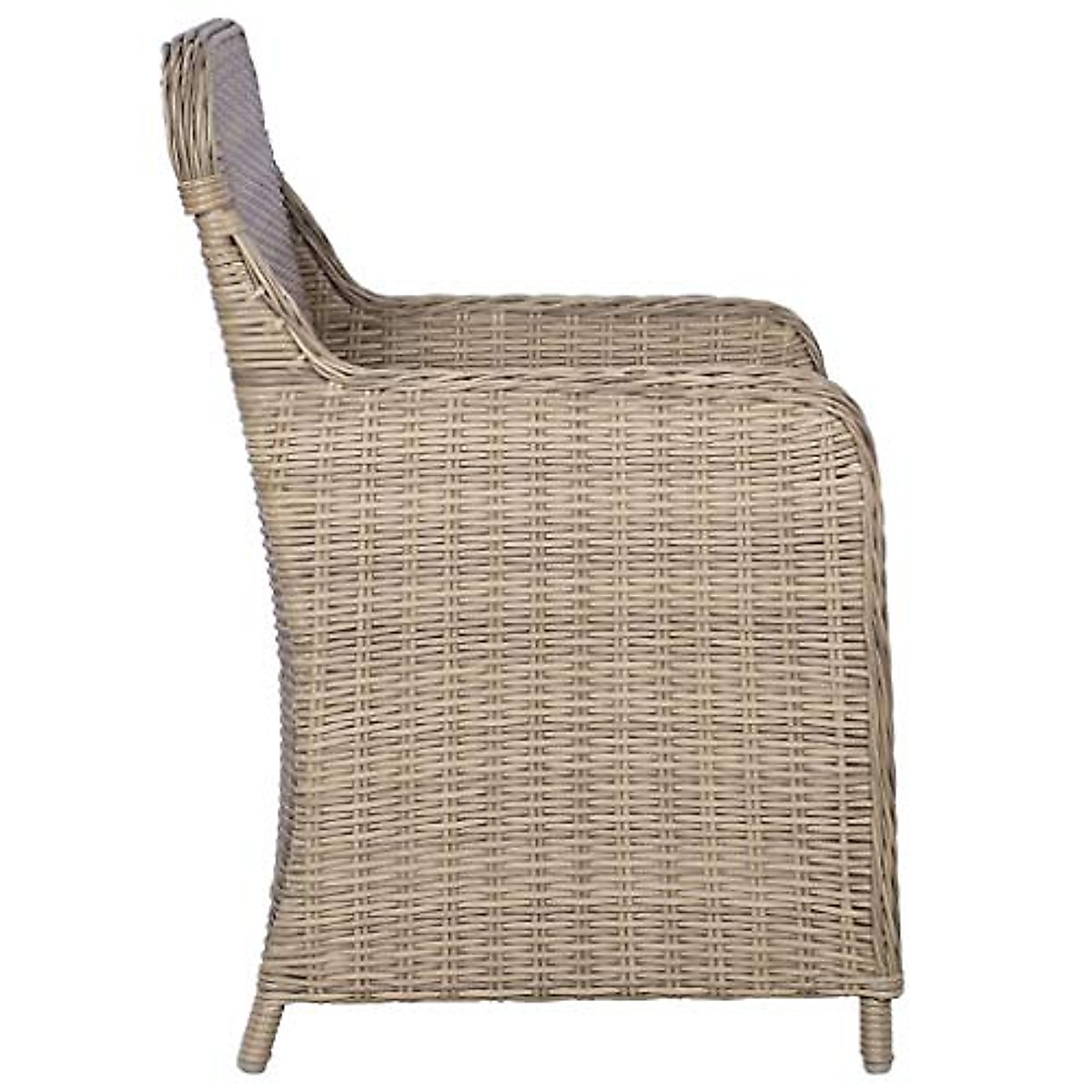 HechoVinen 2 pcs Patio Chair,Outdoor Rattan Wicker Chairs Set with Cushions,Conversation Lounge Chair Set for Porch Lawn Poolside Backyard 25.2" x 25.6" x 35.4" Brown