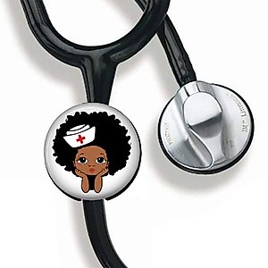 Cute Girl Nurse Stethoscope Tag Personalized,Nurse Doctor Stethoscope ID Tag Customized, Medical Stethoscope Name Tag with