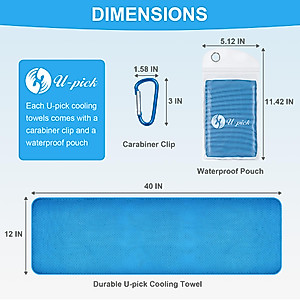 U-pick Cooling Towels for Neck and Face[40"x12"], Sweat Towel Breathable Soft, Stay Cool Chill Towel Cold Towel for Gym, Yoga, Sports, Workout, Baseball, Beach, Camping, Travel, Cruise