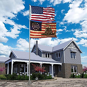 Hnjgno Dont Tread On Me Flag We The People 3x5 Ft 1776 Retro American Polyester Double Sided Mirror Printing Outdoor House Patriotic Banner Decorate Yellow (SRF-054)