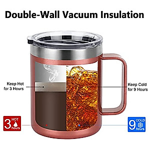 GINGPROUS Mother's Day Gifts for Mom, Best Bonus Mom Ever Birthday Gifts for Women Bonus Mom Mother New Mom to Be from Daughter Son, 12 Oz Insulated Stainless Steel Insulated Travel Mug, Rose Gold