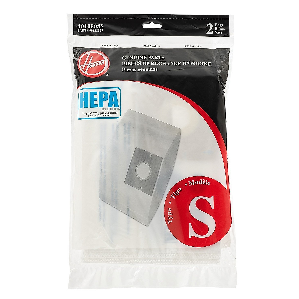 Hoover Type S HEPA Bag (6-Pack), 4010808S