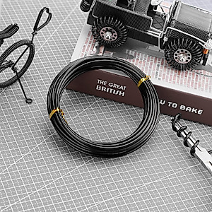 16.4 Feet Black Aluminum Craft Wire 3 mm Thickness Bendable Metal Craft Wire for DIY Crafts Making