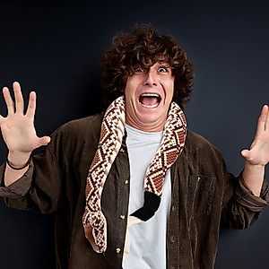 Moneer 2 Pcs Halloween Realistic Animal Snake Stuffed Animal 54 Inch Long Stuffed Animal Plush Snake Rattlesnake Plush Toy Giant Snake Fake Stuffed Snake for Halloween Christmas