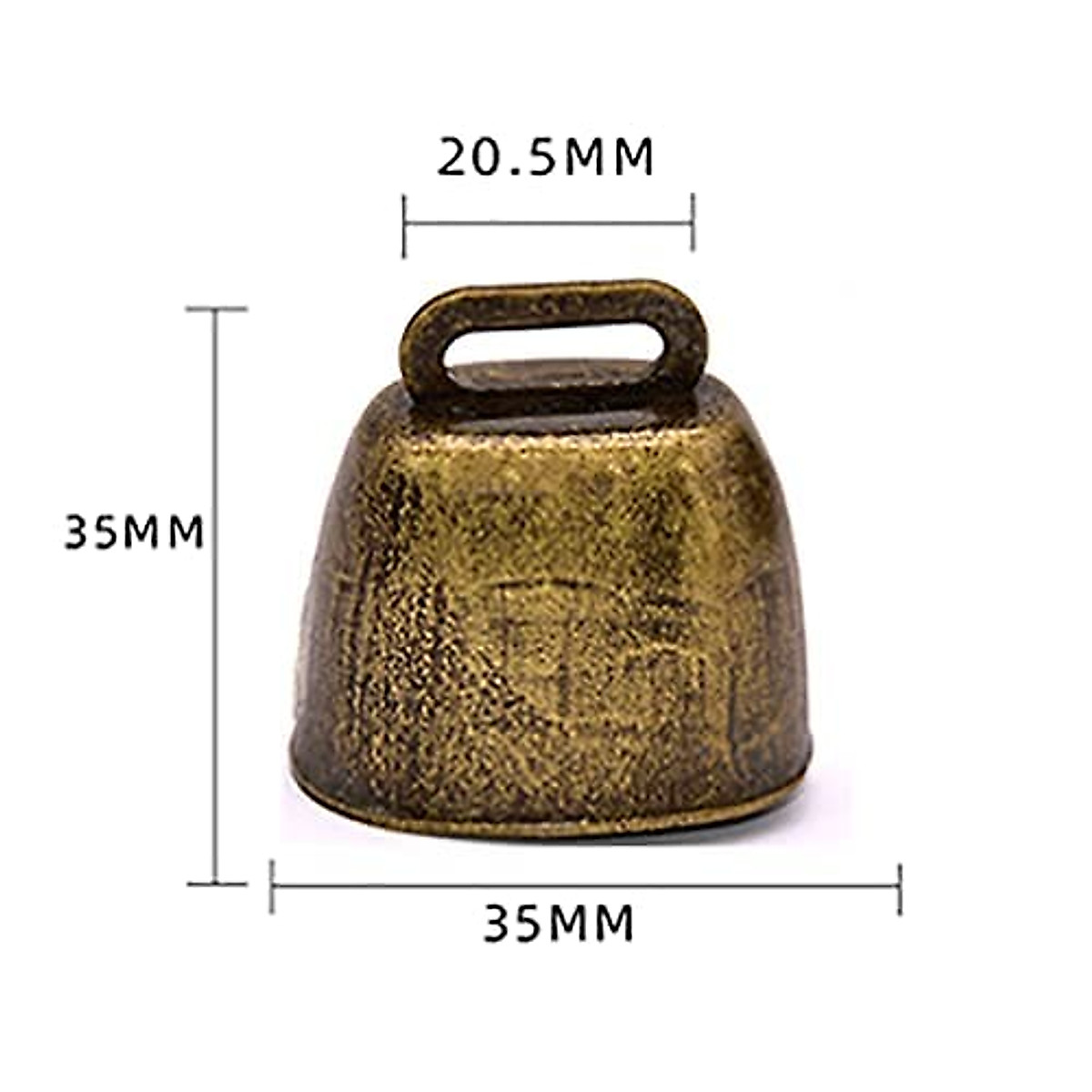 ORMEE 2 Pcs Cow Horse Sheep Grazing Copper Bells,Cattle Farm Animal Loud Red Bronze Bell,Pet Anti-Theft Bell,Small Brass Bell New Years, Wedding Bells & Chimes Percussion Musical Instruments, 2x3cm