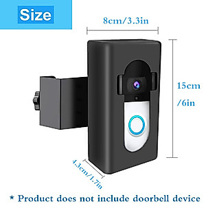 Upgrade Anti Theft Video Doorbell Mount Compatible with Video Doorbell, Adjustable Mounting Bracket Accessories for houses, apartments, Office .No Drill.
