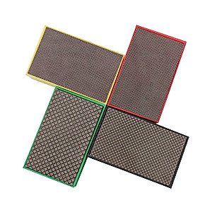 BSRTTOOL 4PCS Diamond Hand Polishing Pads Sanding Blocks Foam Backing for Tile Stone Marble Concrete Ceramics Granite Glass Wet Dry (4PCS)