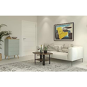 Furinno Simple Design Coffee Table, Columbia Walnut/Black