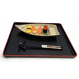 JapanBargain, Porcelain Chopstick Rest, Origami Crane Shape, Set of 4 (Black)