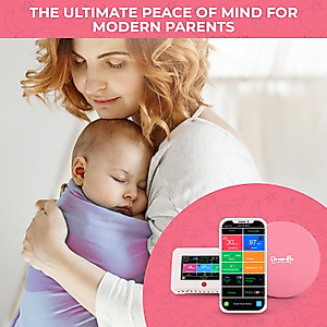 DreamBe-1 by OnSky Contactless Smart Baby Breathing Monitor, Realtime Heart Rate and Sleep Tracker – Monitor Baby Anywhere, Anytime – Touch-Screen Display WiFi - Urgency (DreamBe1P-C with Camera Pink)