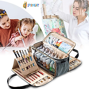 Acrylic Paint Storage, Paint Organizer and Storage, Art Supply Organizer, Art Tote Bags, Craft Paint Storage, Paint Brush Holder, Paint Tube Storage for Apple Barrel Acrylic Painting, Palette Board