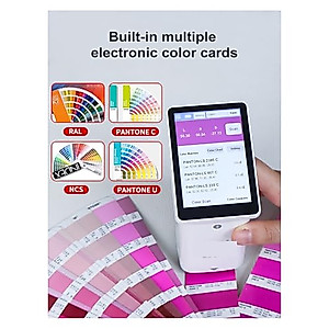 Colorimeter, Handheld Colorimeter, Portable Color Difference Meter, High Accuracy Color Analyzer with LED Screen Display