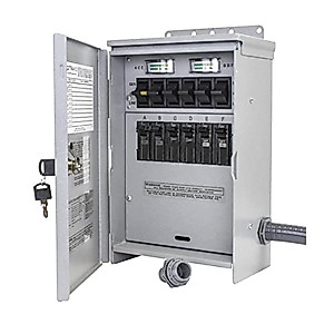 R306A Pro/Tran Outdoor 30-Amp 6-Circuit 2 Manual Transfer Switch with L14-30 Power Inlet