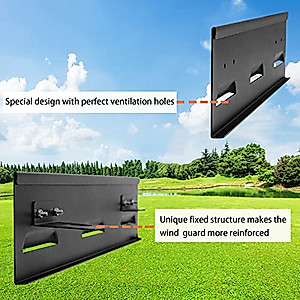 ClimbFun Wind Guard for Blackstone 36 Inch Griddle Wind Screen Flat Top Grill Accessories Compatible with Rear Grease Cup Hood and Side Shelf Blackstone Griddle Accessories Black