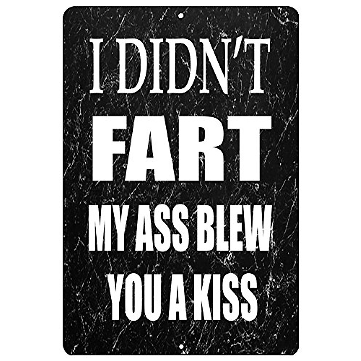 Rogue River Tactical Funny Sarcastic Metal Tin Sign, 12x8 Inch, Wall Décor- Man Cave Bar I Didn't Fart Blew You Kiss