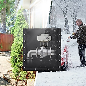 ESINGMILL Backflow Insulation Cover Outdoor Pipe Preventer for Winter Freeze Protection and Backflow Valve, Irrigation Pipe, Sprinkler Valve 16×20inch, Black (0028_1)