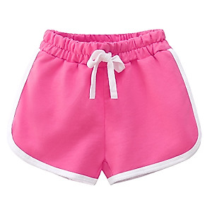 3 Pack Little Big Girls Running Athletic Cotton Shorts Toddler Kids Workout Dance Dolphin Short 4T