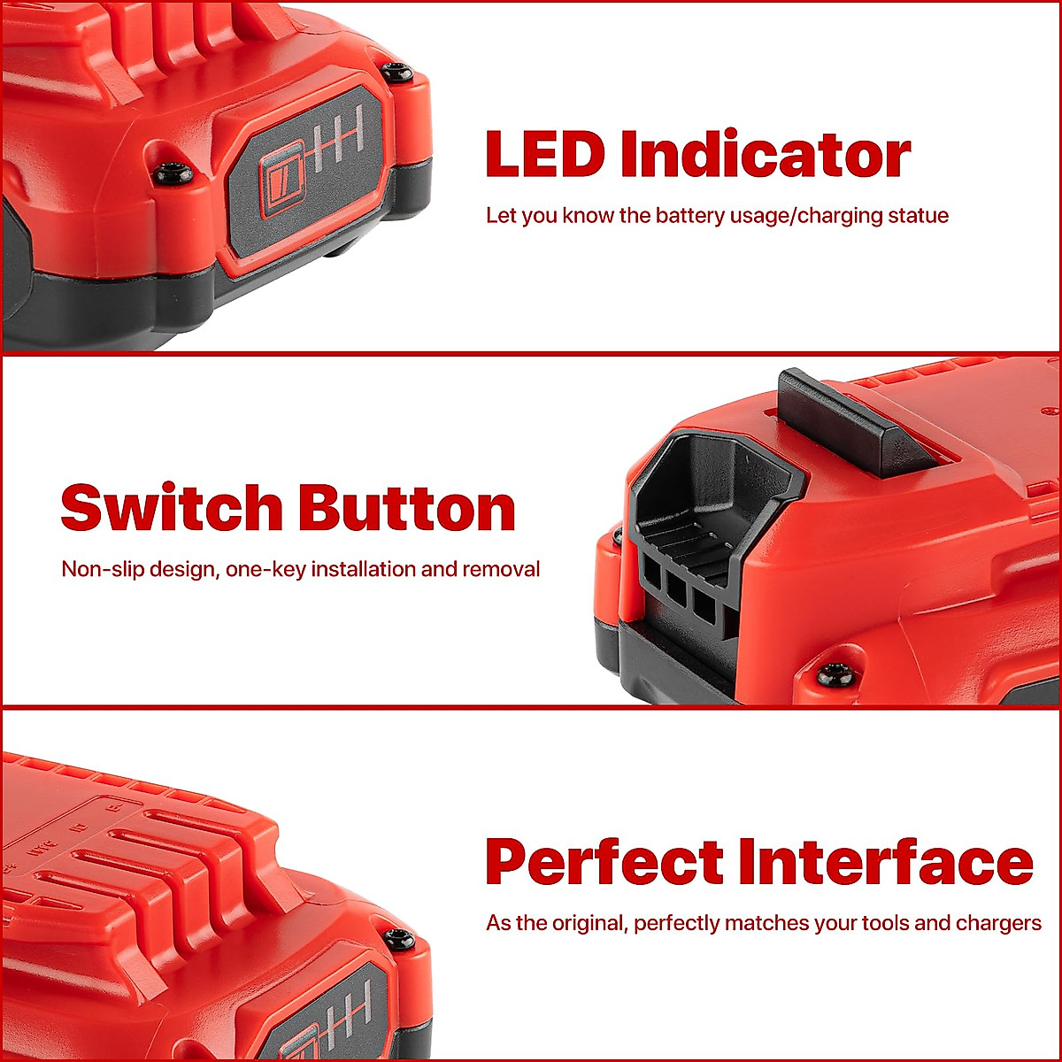 DONGPUCUN 2Pack 20V 3.5Ah Replacement Battery and Charger Kit for Craftsman V20 Craftsman 20V Lithium Battery CMCB202 CMCB204 CMCB206 CMCB201 CMCB100 CMCB124 Craftsman 20V Battery Charger Set