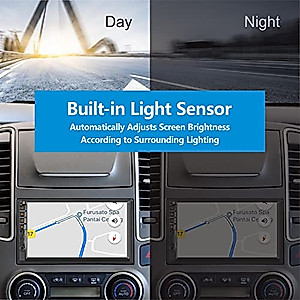 LXKLSZ Double din Car Stereo Compatible with Carplay/Android Auto with 7 inch Touch Screen Bluetooth/Mirror Link/Hands-Free Calling/FM/AM/EQ Rear View Camera