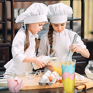 Gandeer 600 Pcs Baking Cups Tulip Cupcake Liners Wrappers Printed Muffin Holders Greaseproof for Holiday Wedding Birthday Party Baby Shower Christmas (Plain Style) Assorted,Blue,Green,Pink,Red,White