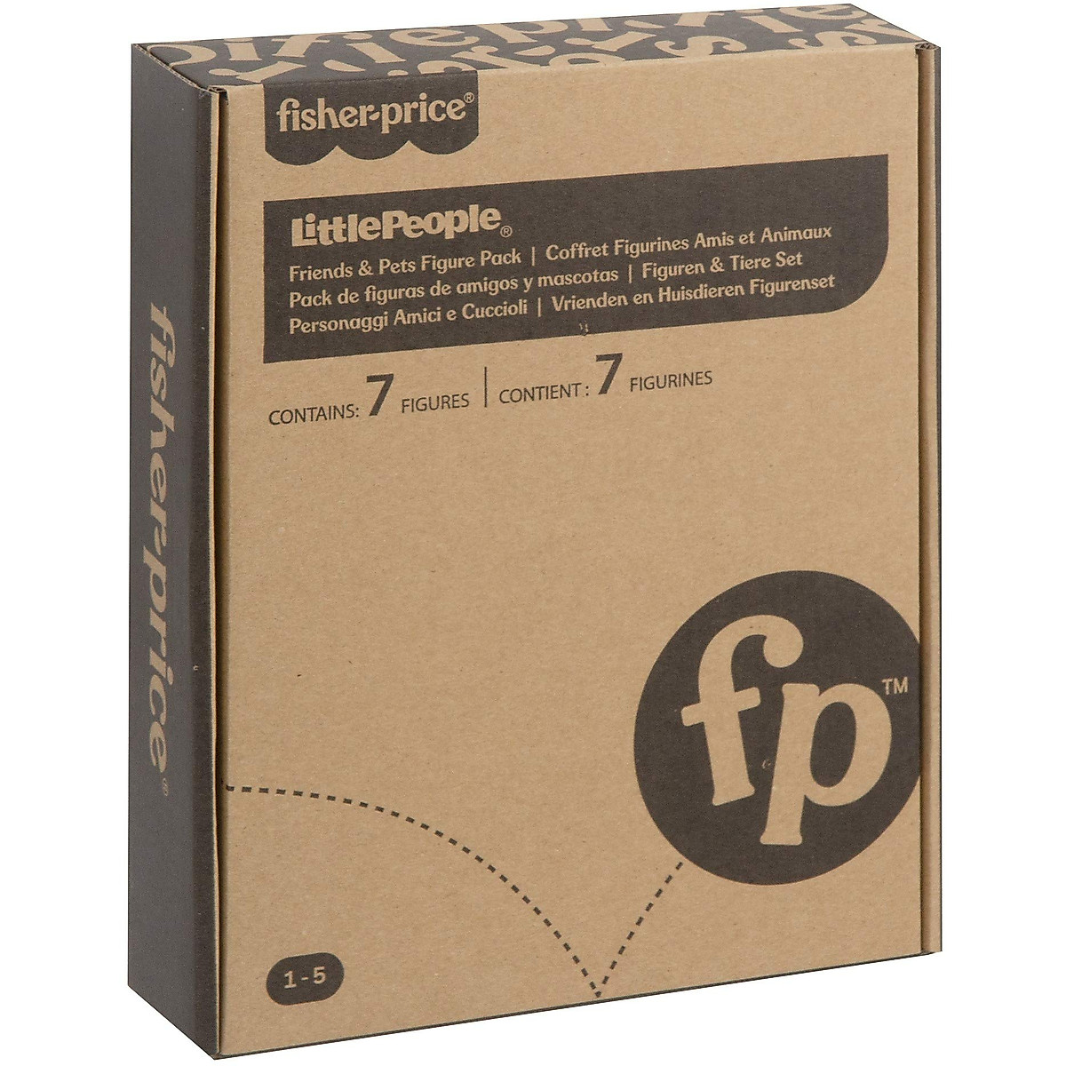 Fisher-Price Little People Friends & Pets Figure Pack, Set of 7 Character Figures for Toddlers and Preschool Kids Ages 1 to 5 Years