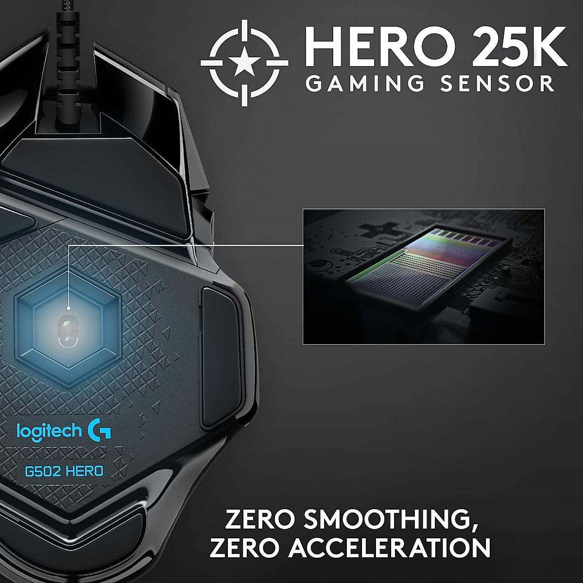 Logitech G815 RGB Mechanical Gaming Keyboard (Clicky) - Black & G502 Hero High Performance Gaming Mouse