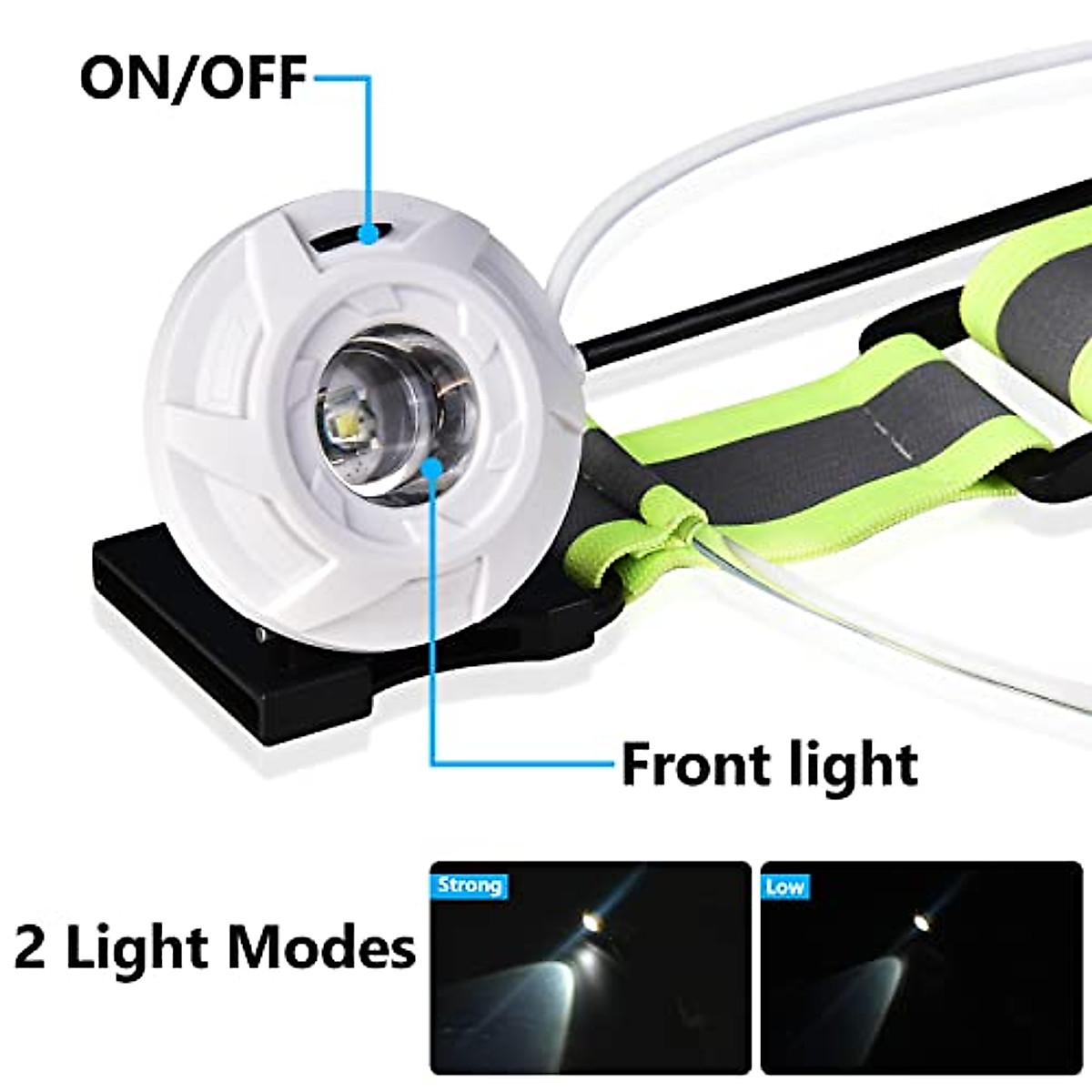 Ni-SHEN LED Reflective Running Vest with Front Light,Running Lights for Runners,Reflective Running Gear for Men/Women Running,Cycling or Walking, High Visibility Warning LED Lights