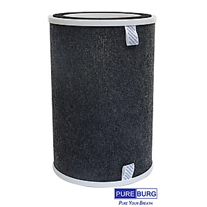 PUREBURG FLT5100 Replacement Filter Set Compatible with GermGuardian AC5109 AC5109W Air Purifier Filter O FLT51CB4, H13 HEPA + Activated Carbon Pre-Filter x 4