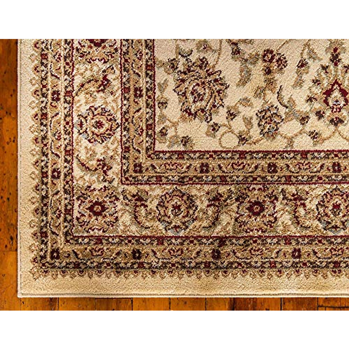 Unique Loom Voyage Collection Traditional Oriental Classic Intricate Design Area Rug (2' 7 x 10' 0 Runner, Ivory/Gold)