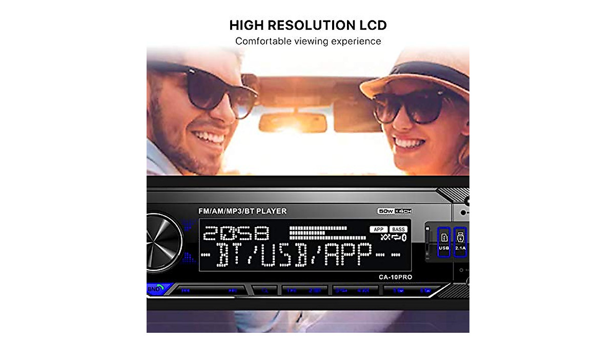 Single Din Bluetooth Car Stereo: Mechless Multimedia Digital Car Audio ...