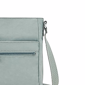 Kipling Womens Women's New Angie Handbag, Lightweight Bag, Nylon Travel Crossbody Bag, Tender Sage C, 10.75 L x 8 H 3 D US