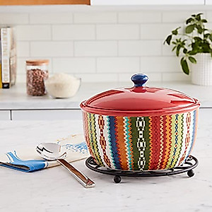 Certified International Monterrey Bean Pot, 80 oz, Multicolor