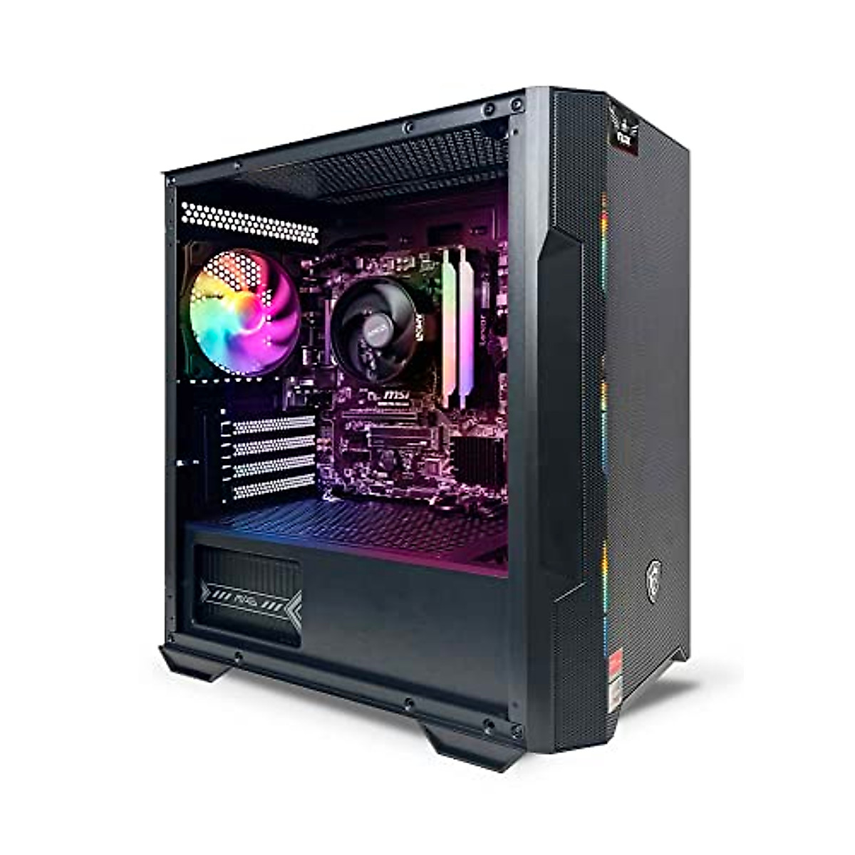 Pc NSX Raptor Gamers Desktop Gaming (AMD Ryzen 7 5700G 4.6GHz NVIDIA, 16GB 2 * 8 GB DDR4 3600, 512Gb M2 NVME SSD, RGB Fans, Windows 11 Home, WiFi Ready, Mouse and Keyboard)