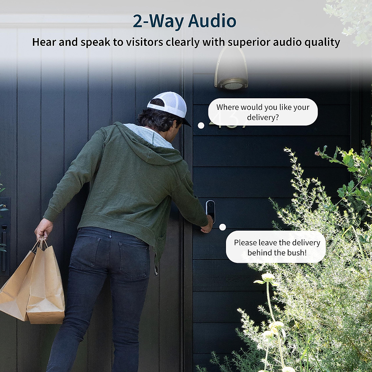 Arlo Video Doorbell 2K 2nd Generation & Chime 2 Bundle, 2K HD doorbell Camera, 2-Way Audio, Package Detection, Motion Detection and Alerts, Built-in Siren, Night Vision, AVDK4001-100CNS, White