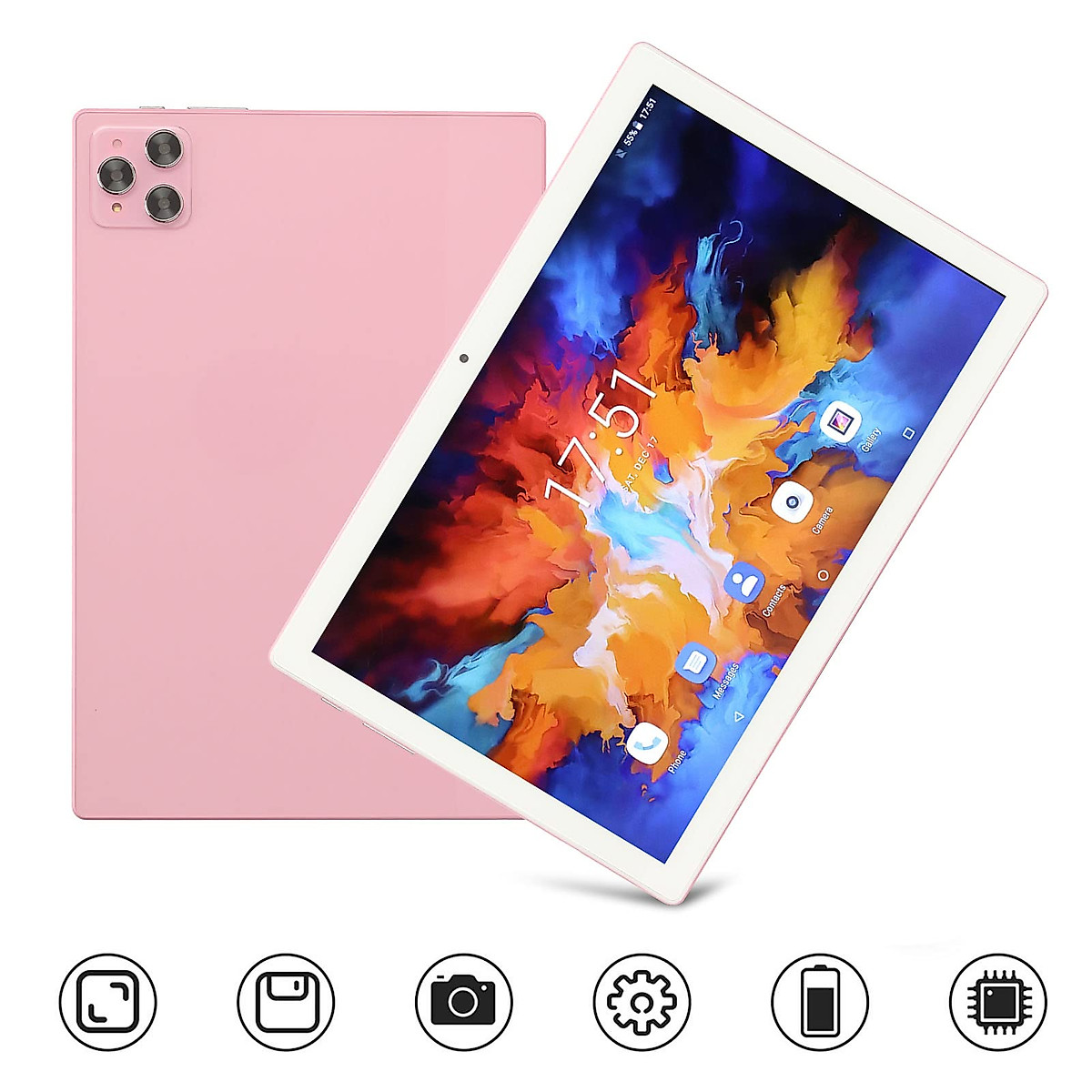 AMONIDA Office Tablet, 10.1 Inch 4G LTE Octa Core Processor Dual Camera Gaming Tablet for Business (US Plug)