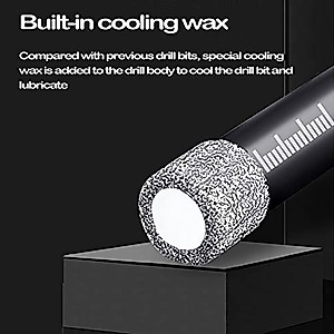 Mgtgbao 7pc Black Dry Diamond Drill Bits Set for Granite Ceramic Marble Tile Stone Glass Hard Materials (not for Wood), Round Shank with 3/16,1/4, 5/16, 3/8, 1/2, 9/16 inch with Storage Case