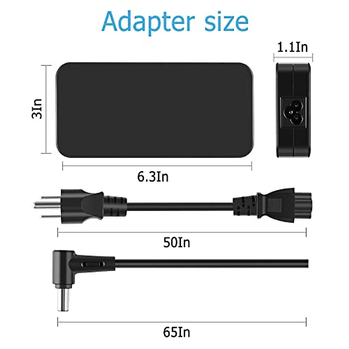 180W AC Charger Compatible with Asus A20-180P1A TUF FX566IV FX506IH FX506II FX506IU FX506IV FA706 FA706IU TUF706 FX766IU TUF766 ROG Zephyrus G14 GA401QE GA401QM Laptop Power Supply Cord