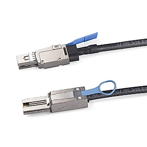 SFF-8644 to Mini SAS SFF-8088 HD Cable, 6Gbps External 26Pin SAS2.0 Hybrid Cable Attached SCSI for Raid Systems, DataCenter, Servers, Workstations and Desktops, 100-Ohm, 2-Meter(6.6-ft)
