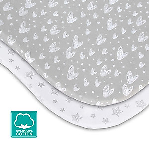 Bassinet Sheets & Nursing Pillow Cover Compatible with Boppy Pillow